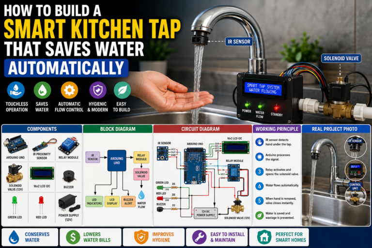 How to Build a Smart Kitchen Tap That Saves Water Automatically ...